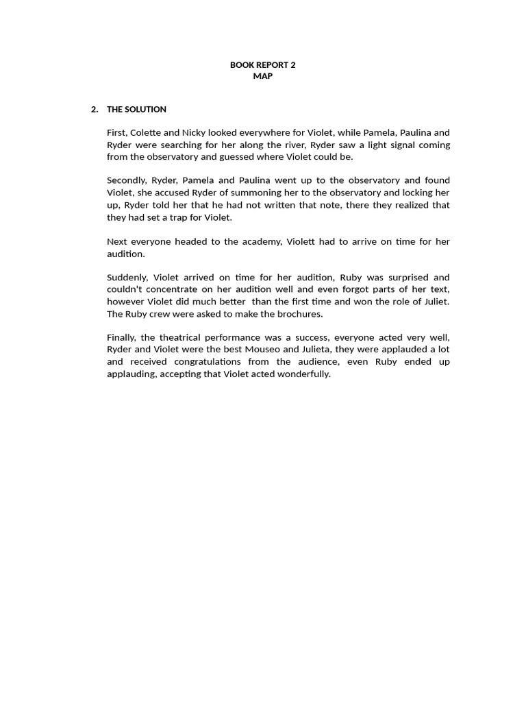 Map - Book Report 2 - The Problem | PDF