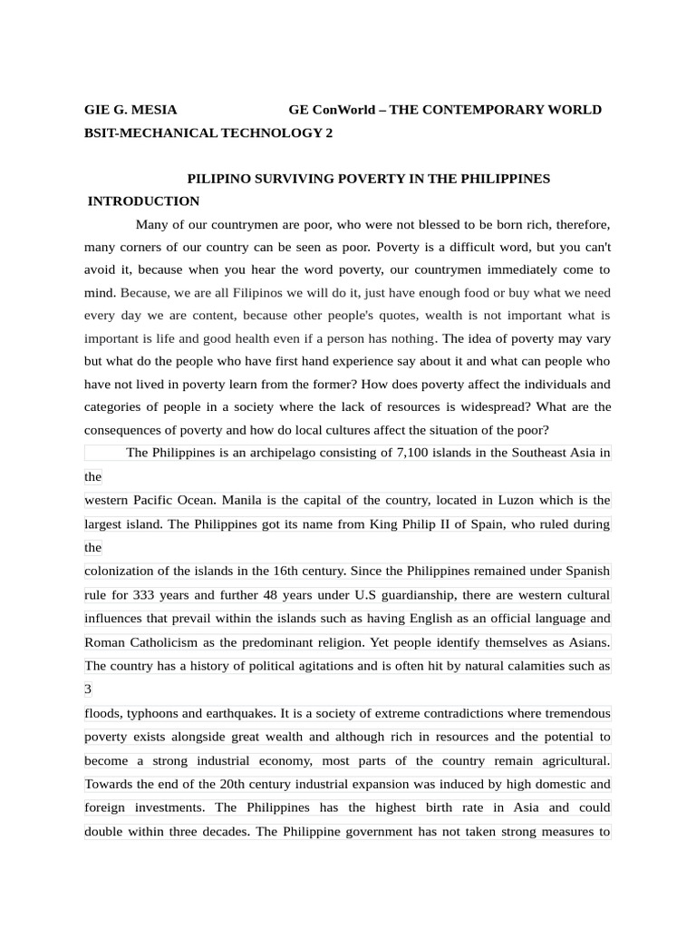 Con World | PDF | Social Stigma | Poverty