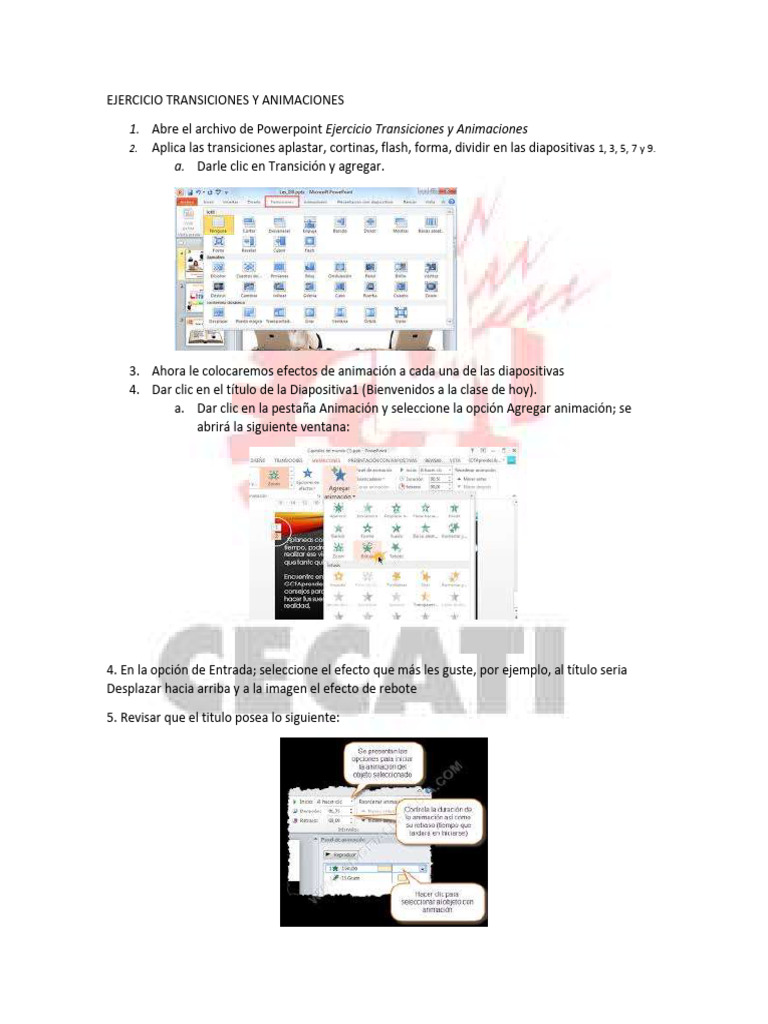 Ejercicio Transiciones y Animaciones | PDF