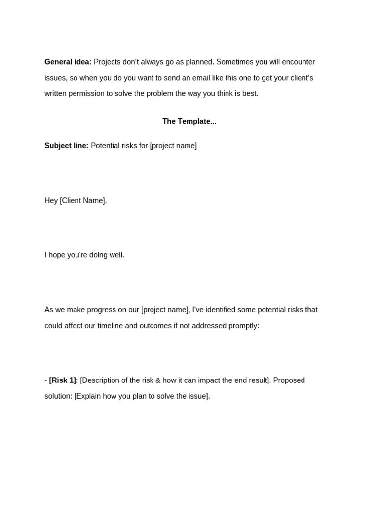 07-Inform Client of Potential Risk | PDF