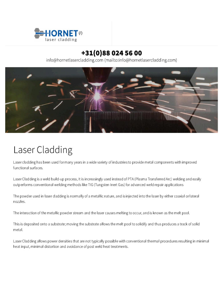 HORNET. Laser Cladding | PDF