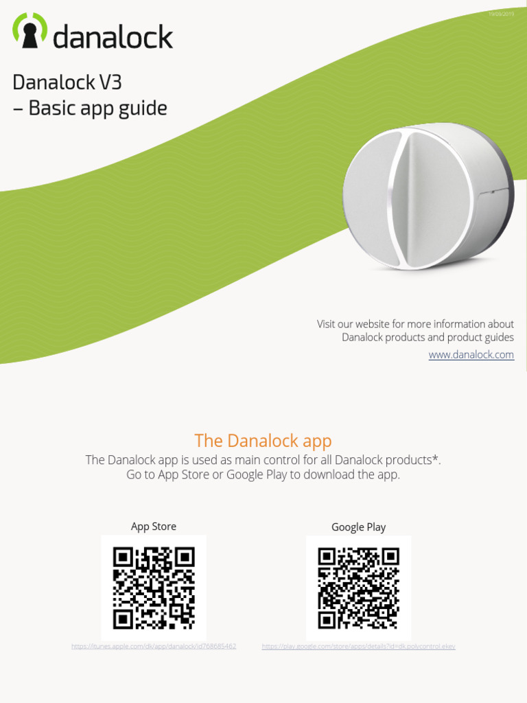 Danalock v3 Basic - App Guide | PDF | Mobile App | Icon (Computing)