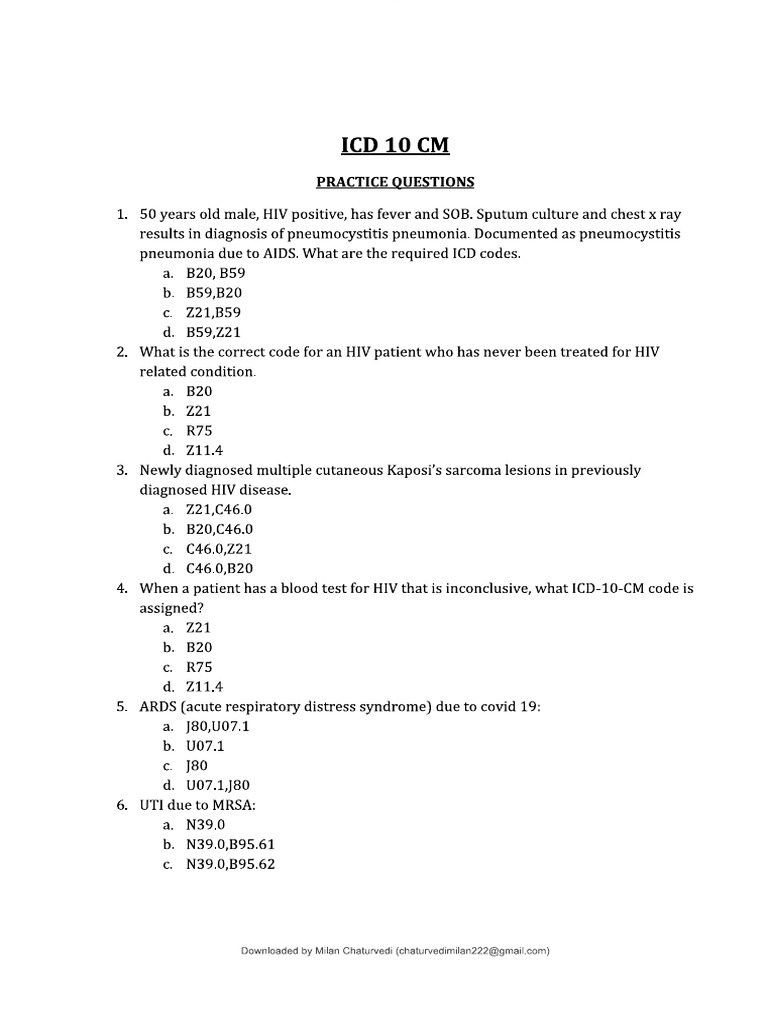 ICD Chapter 1 Questions | PDF