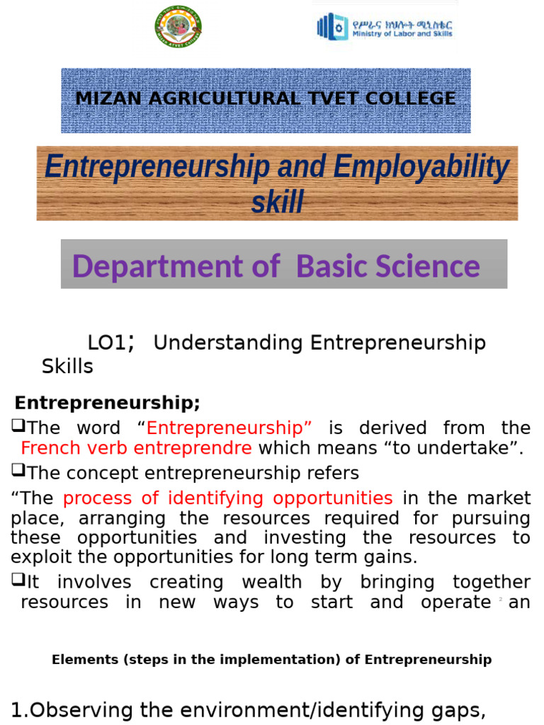 Understanding Entrepreneurship Basics | PDF | Partnership ...