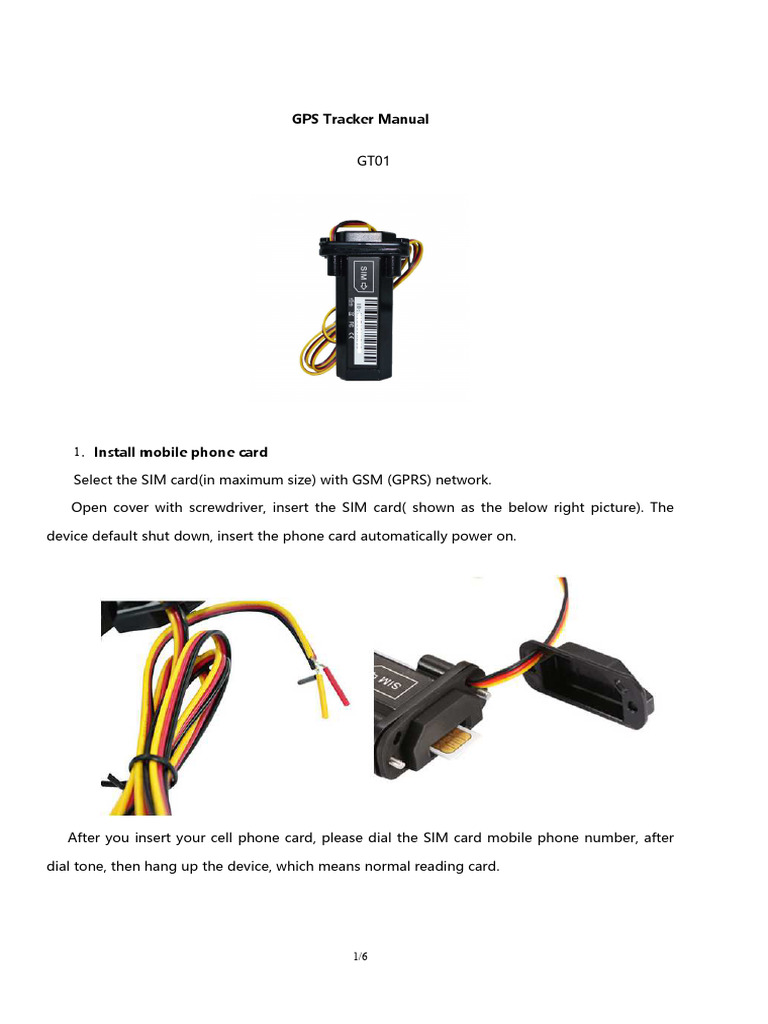 Manual GPS Tracker | PDF | Mobile Phones | Telephone