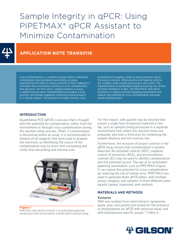 Pipetmax QPCR Sample Integrity - Final - JT | PDF | Real Time ...
