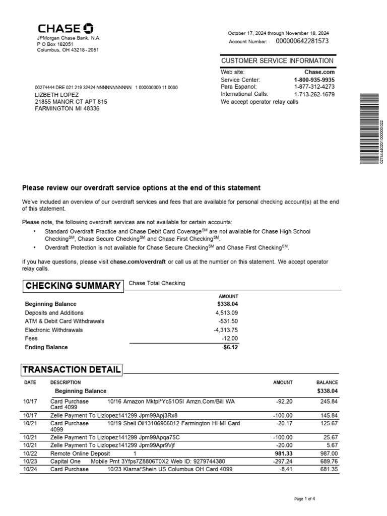 List | PDF | Overdraft | Transaction Account