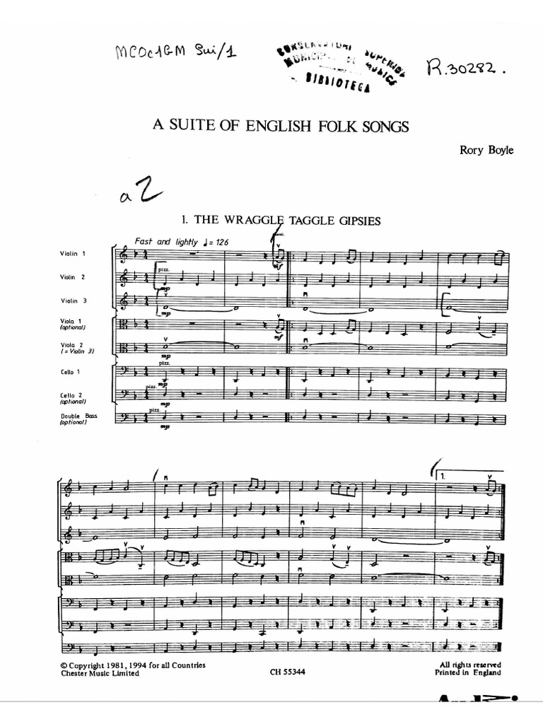 Suite of English Folk Songs | PDF