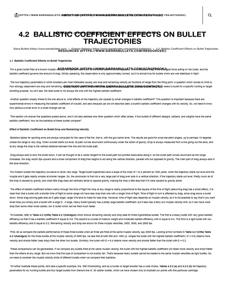 Trajectory Curves | PDF | Bullet | Flight