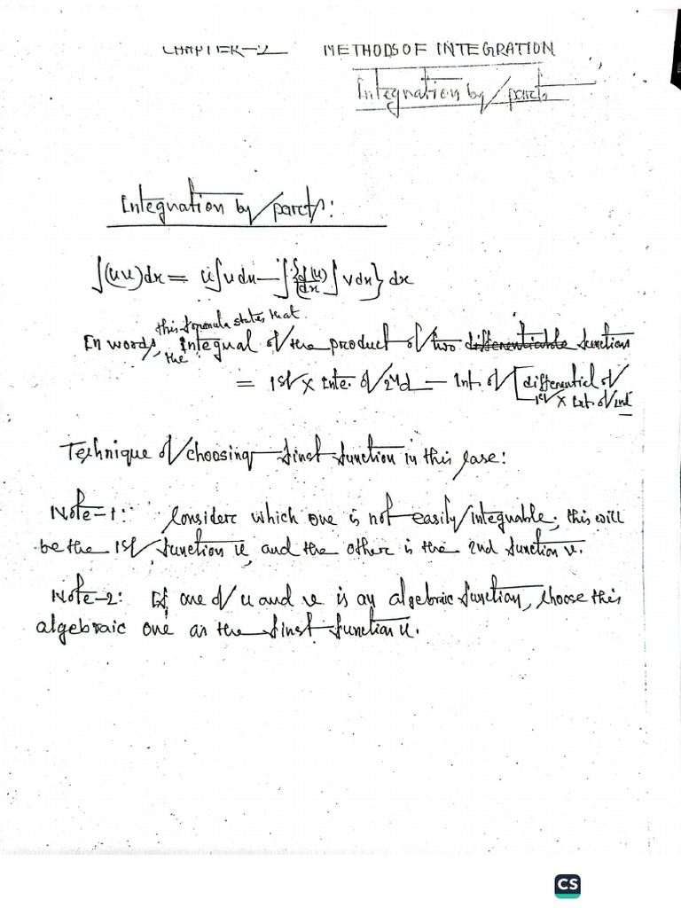 Integration by Parts | PDF