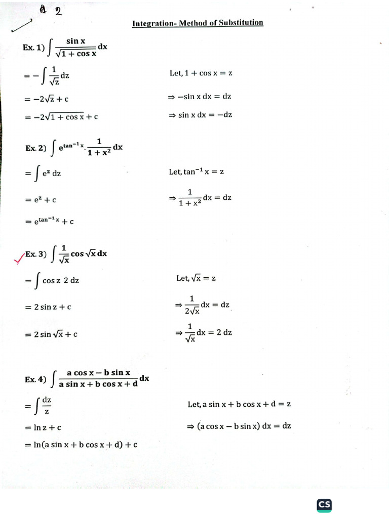 Integration by Substitution | PDF