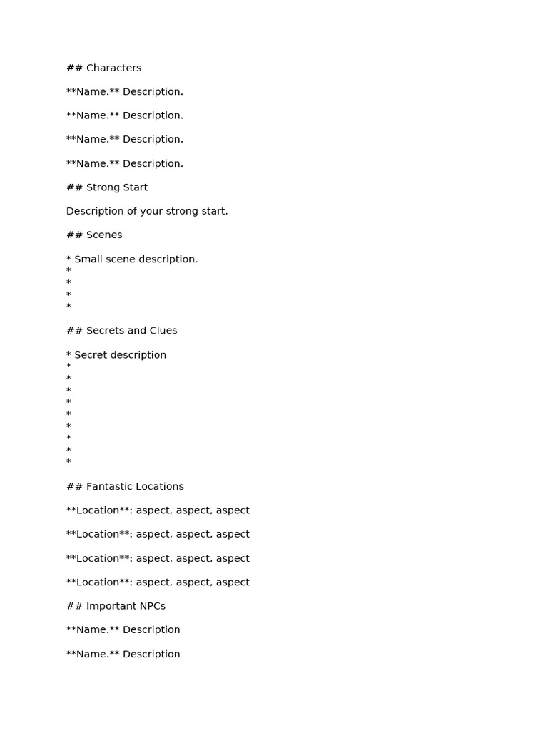 Session Planner Blank Template | PDF