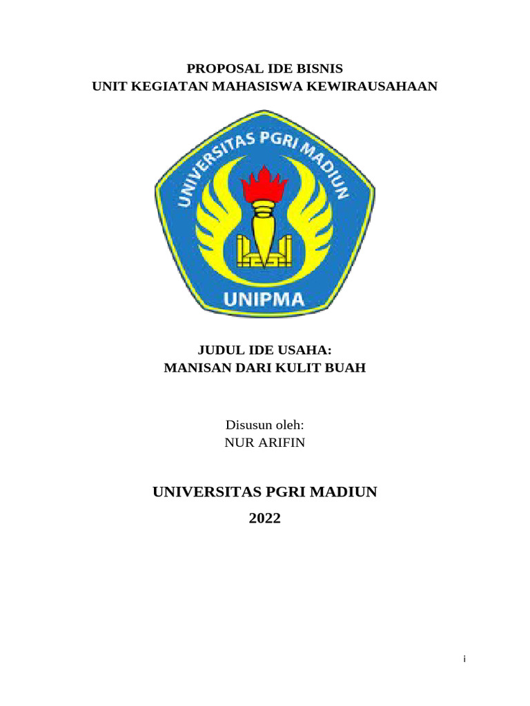 PROPOSAL IDE BISNIS - Nur Arifin | PDF