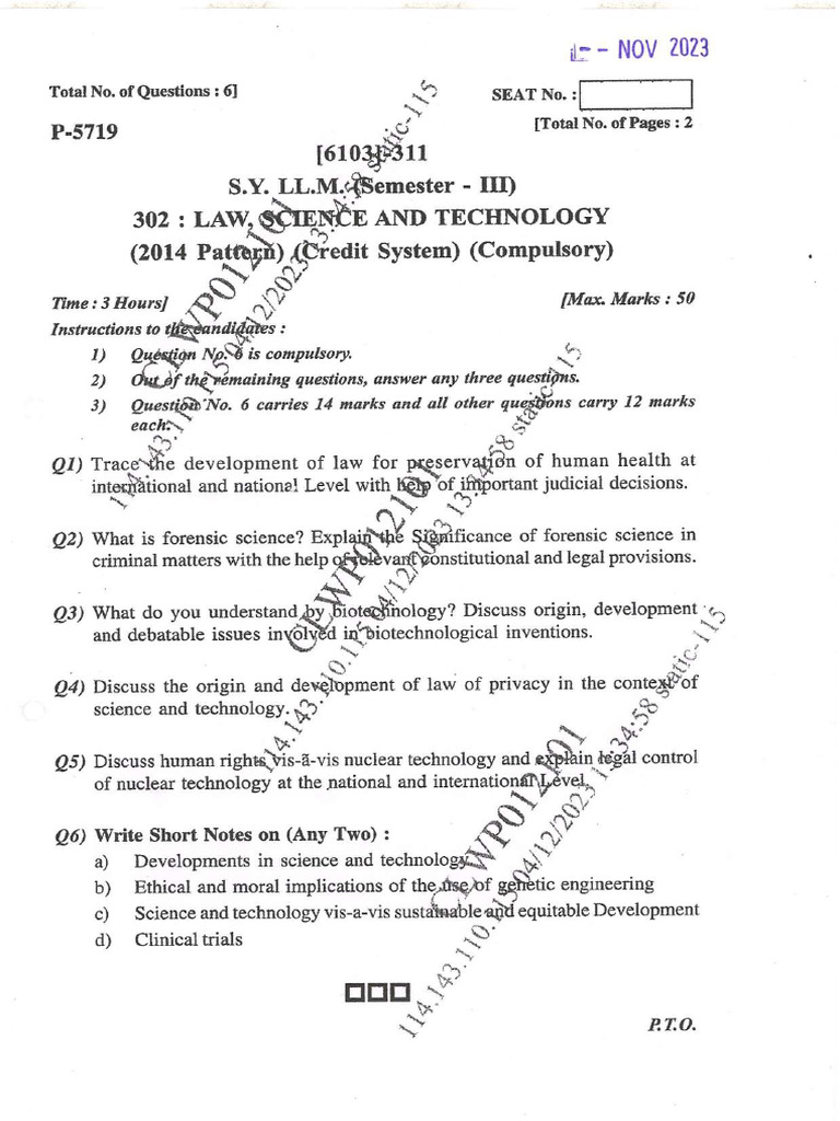 302 Law, Science and Technology | PDF | Inquiry | Justice