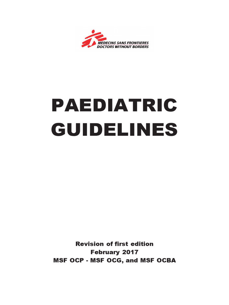 MSF Paediatric Guidelines 2018 | PDF | Pulse | Hyperglycemia