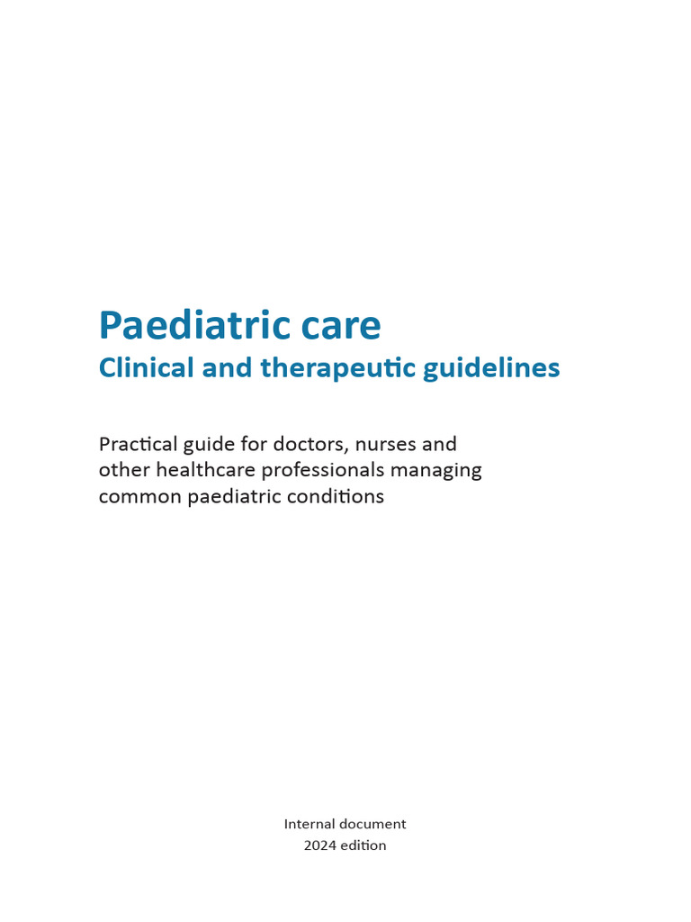 MSF Paediatric Care 2024 | PDF | Medical Specialties | Epidemiology