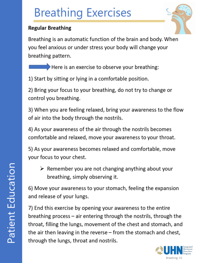 Breathing Exercises | PDF | Breathing | Thorax
