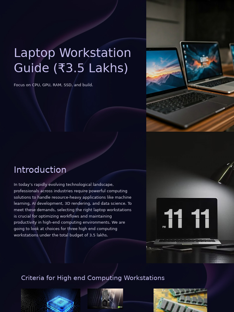 High-End Laptop Guide for Pros | PDF | Graphics Processing Unit | Solid State Drive