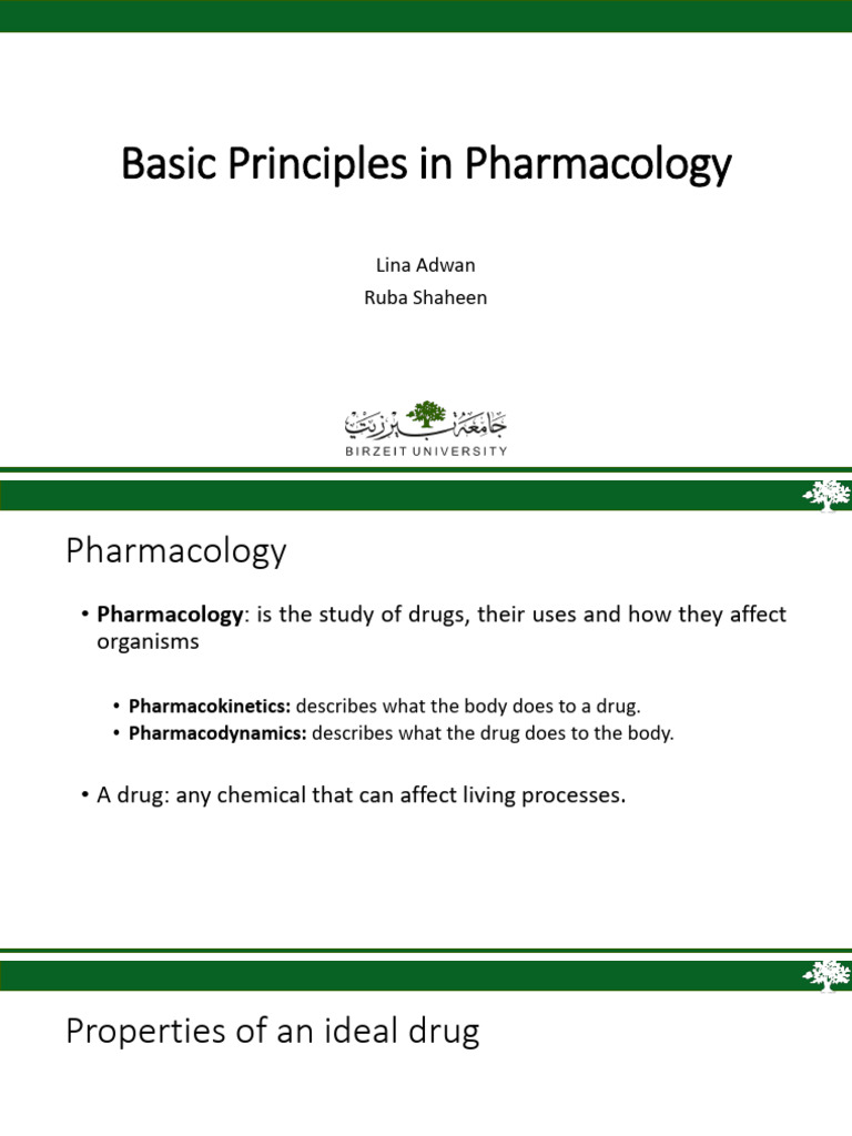 Chapter 1 Pharmacokinetics | PDF | Drug Metabolism | Bioavailability