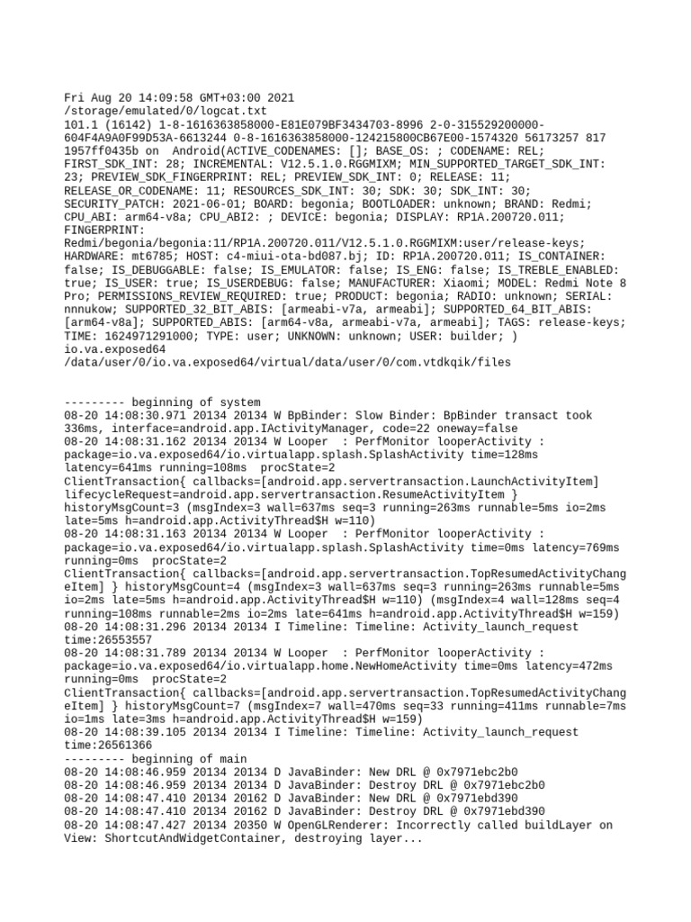 Logcat | PDF | Software Engineering | Computer Science