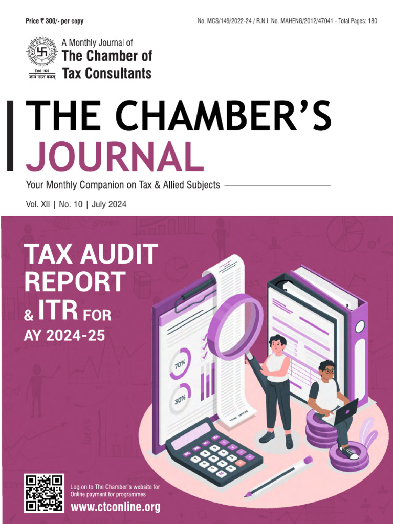 Tax Audit Report & ITR for AY 2024-25 | PDF | Academic Journal | Taxes
