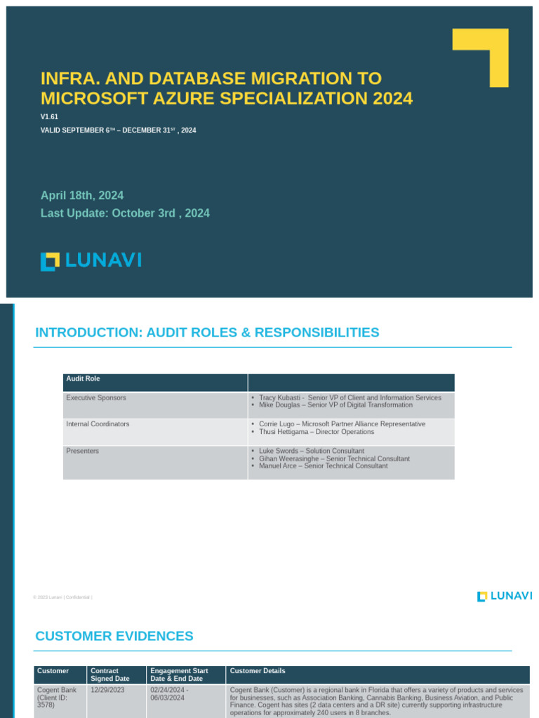 Infrastructure and Database Migration To Microsoft Azure Specialization2024 | PDF | Microsoft ...