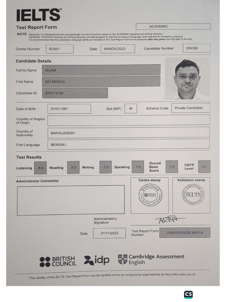 IELTS Result | PDF
