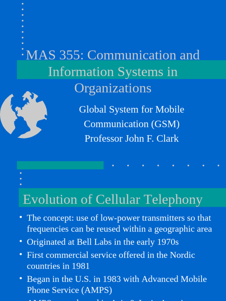 MAS 355: Communication and Information Systems in Organizations | PDF | Cellular Network ...