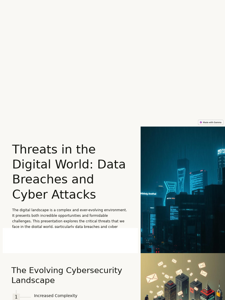 Threats in The Digital World Data Breaches and Cyber Attacks | PDF | Security | Computer Security