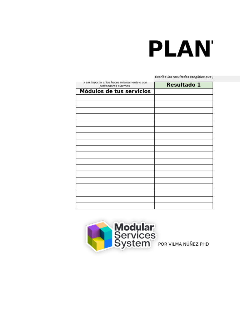 (IAN) Plantilla Modular Services System | PDF