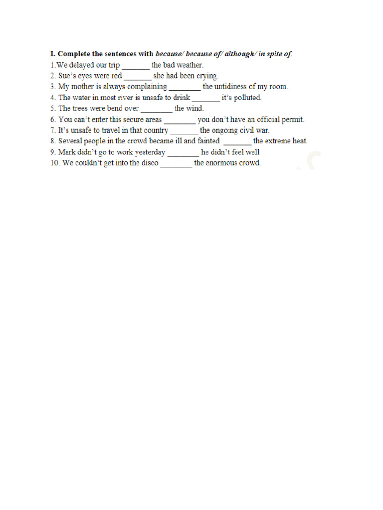 Clause Homework | PDF