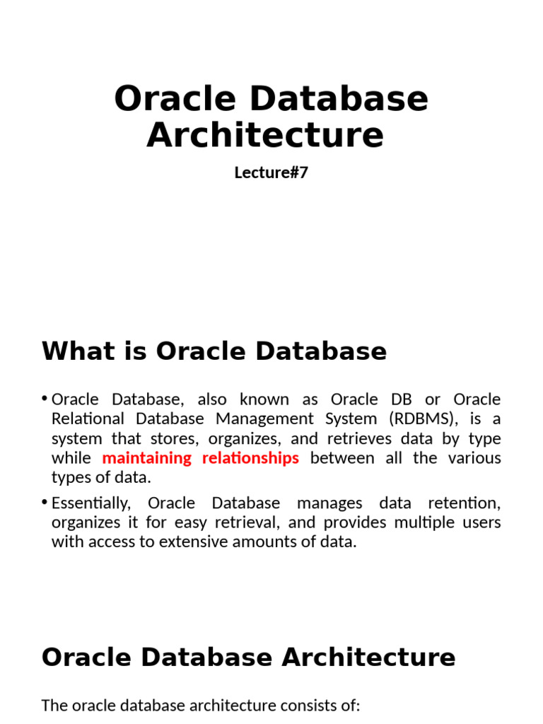 DAM Lecture#7 | PDF | Databases | Information Technology Management