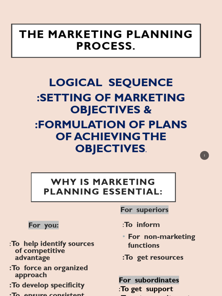 The Marketing Planning Process | PDF | Marketing | Marketing Strategy