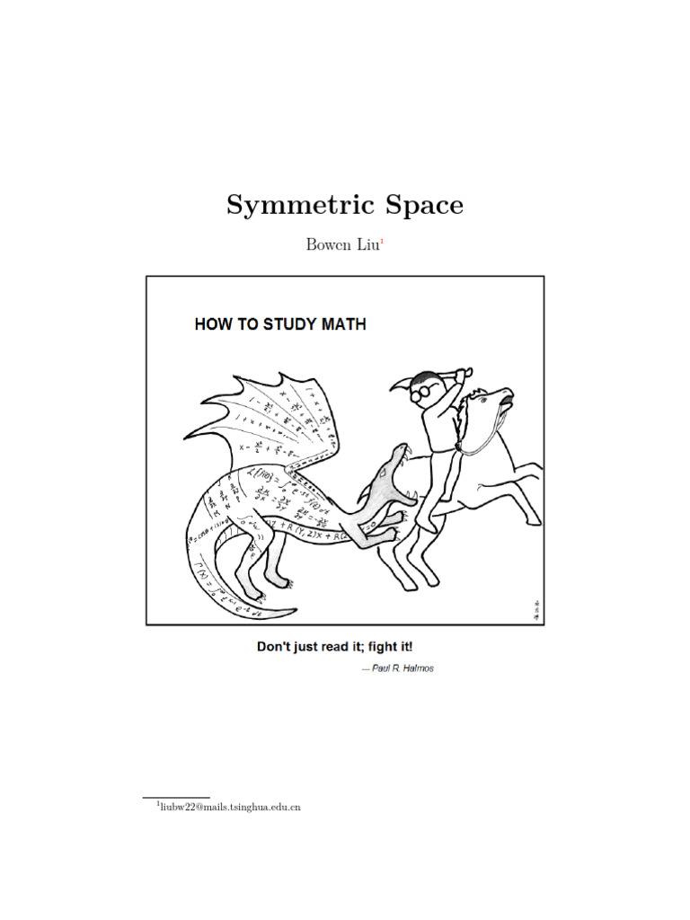 Symmetric Space | PDF | Mathematical Structures | Space