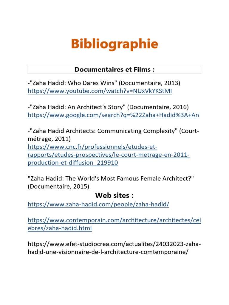 Bibliographie Zahaa | PDF