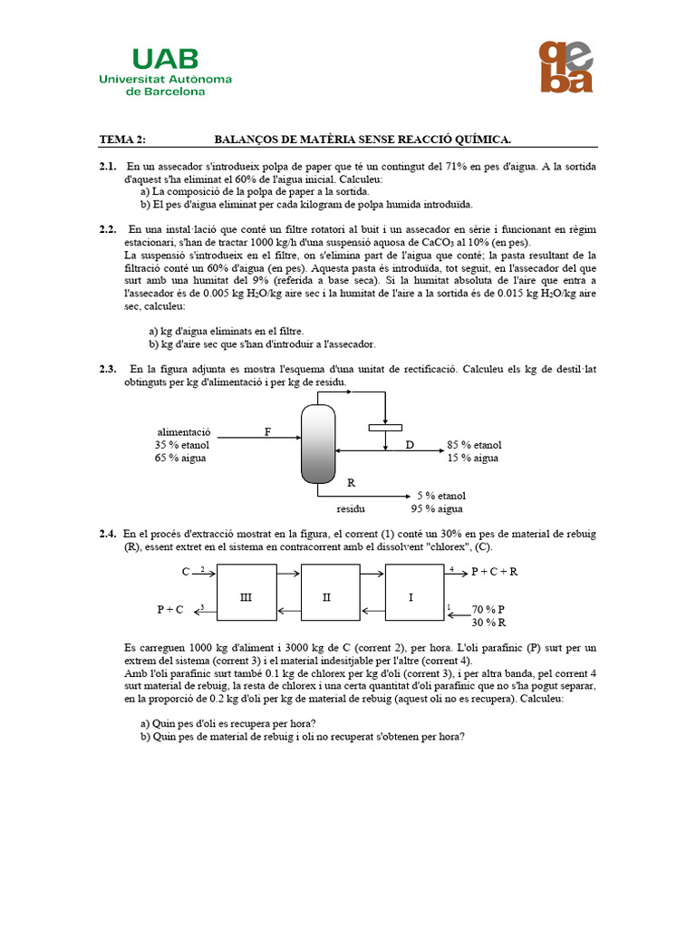 Col Lecció de Problemes Del Tema 2 | PDF