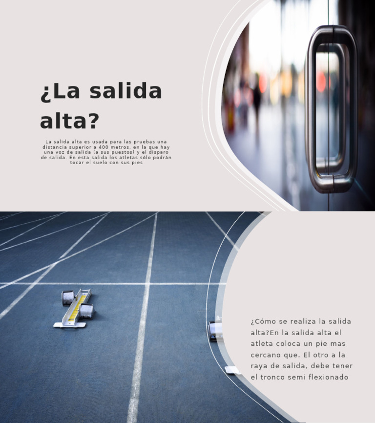Salida Alta en Atletismo: Guía Práctica | PDF