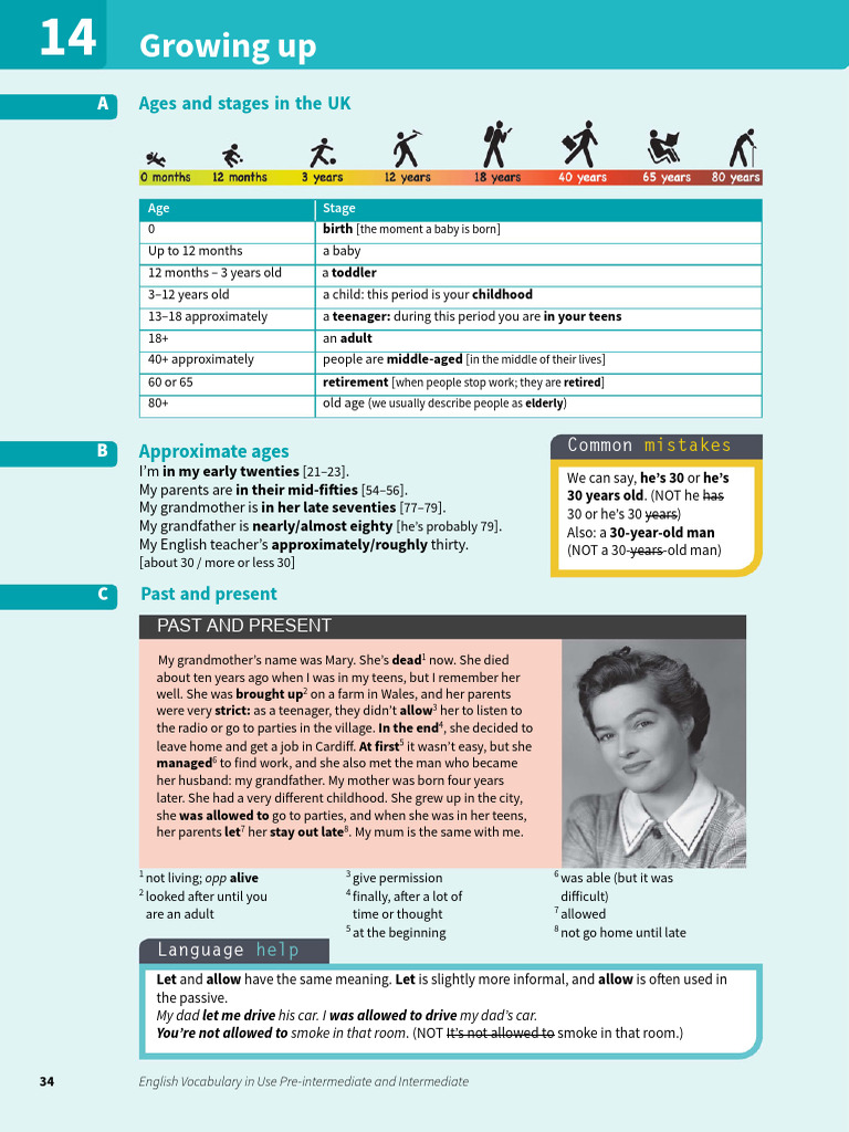 Unit 14 - Growing Up - 4th Edition - Voc in Use - Pre-Intermediate & Intermediate-35-36 | PDF ...