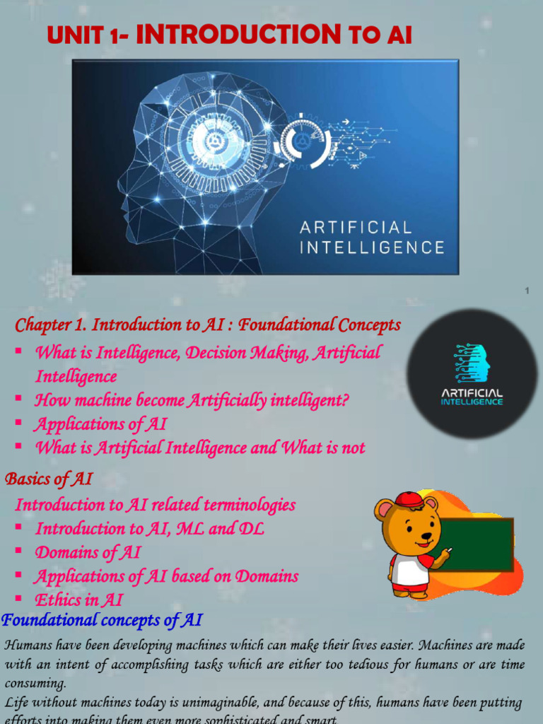 Grade 10 Unit 1 - INTRODUCTION TO AI | PDF | Artificial Intelligence ...