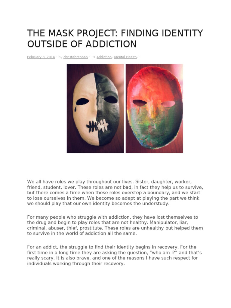 The Mask Project | PDF | Behavioural Sciences | Mental Health