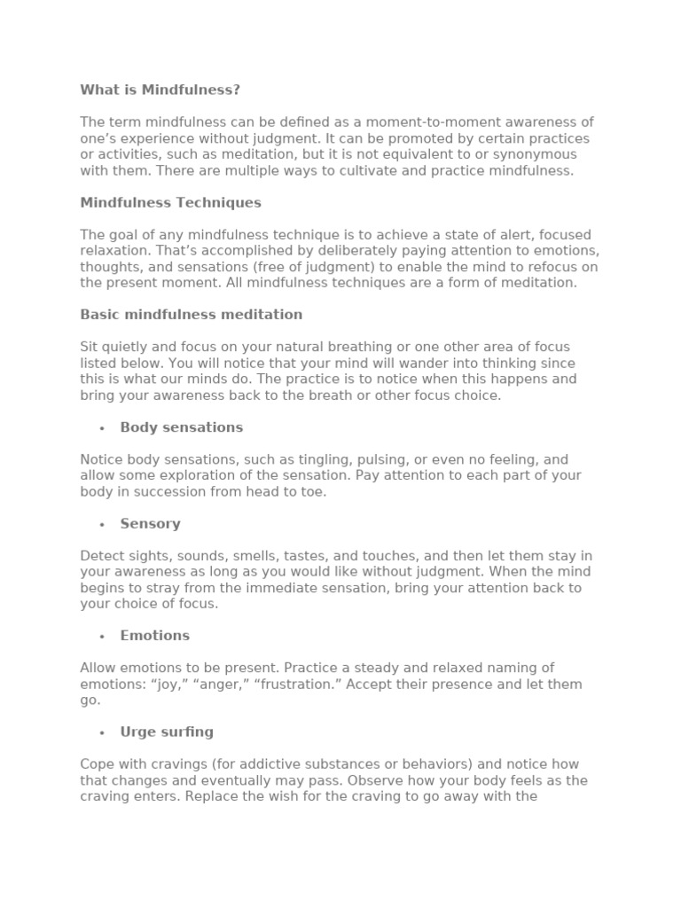 What Is Mindfulness | PDF | Meditation | Mindfulness