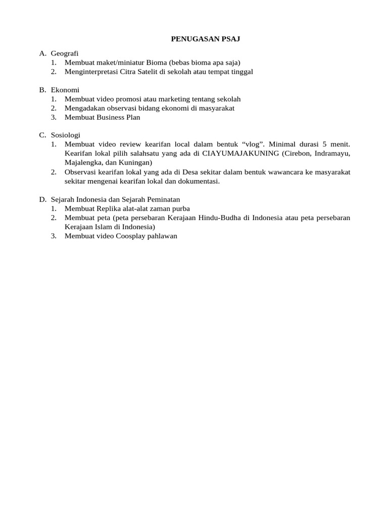 Penugasan Psaj | PDF