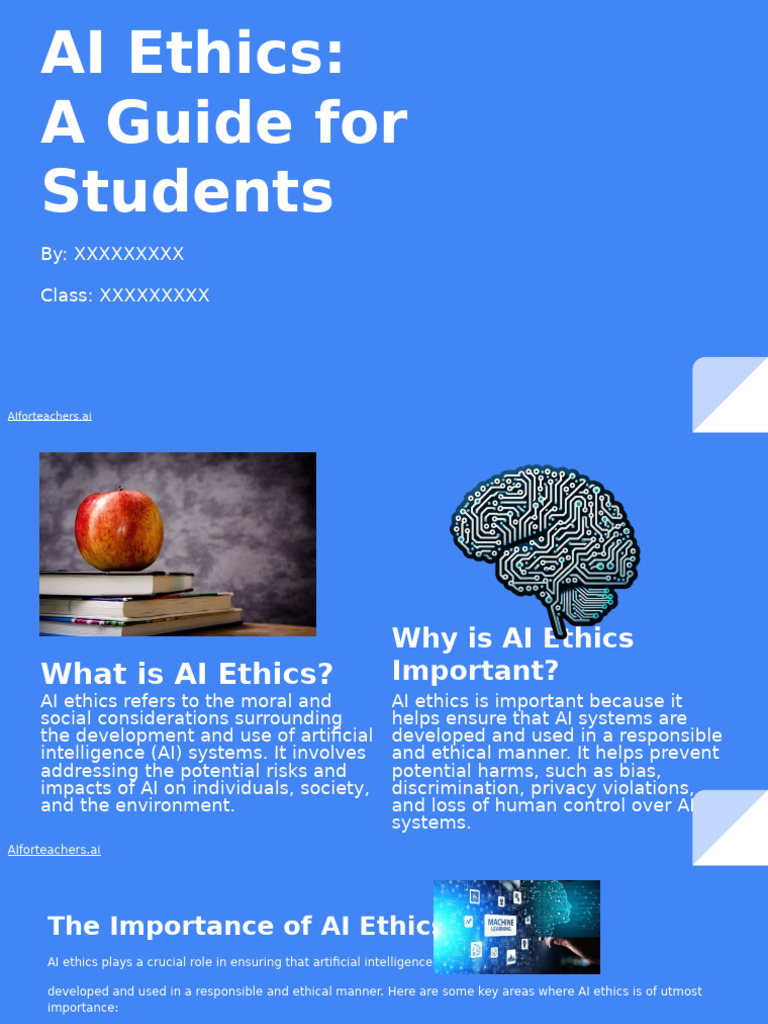 AI Ethics A Guide For Students by WWW - Aiforteachers.ai | PDF ...