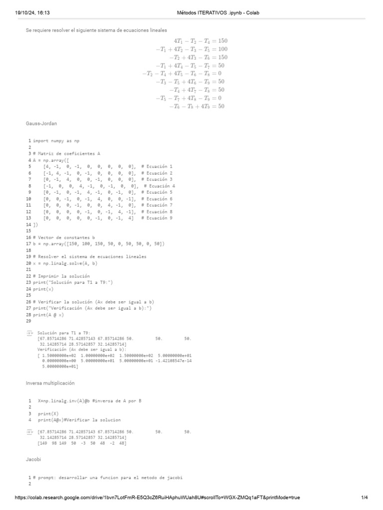 Métodos ITERATIVOS .Ipynb | PDF | Ecuaciones | Algoritmos