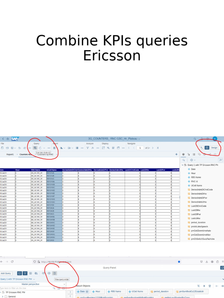 Combine KPI Queries For Ericsson Sts | PDF