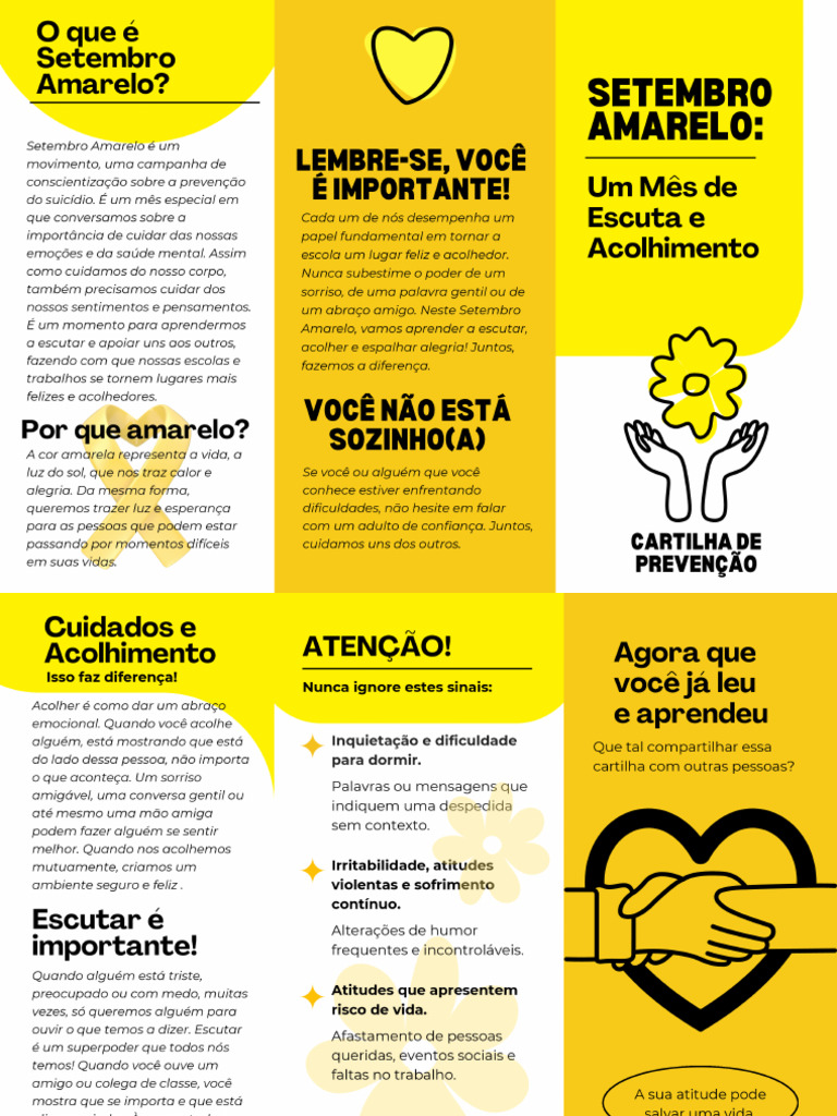 Cartilha Setembro Amarelo | PDF