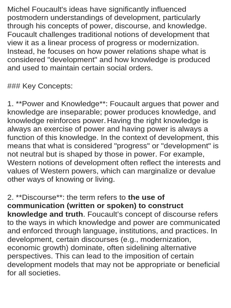 Micheal Foucault | PDF | Discourse | Power (Social And Political)