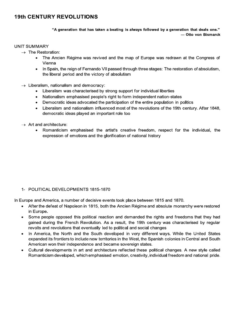 19th Century Revolutions | PDF