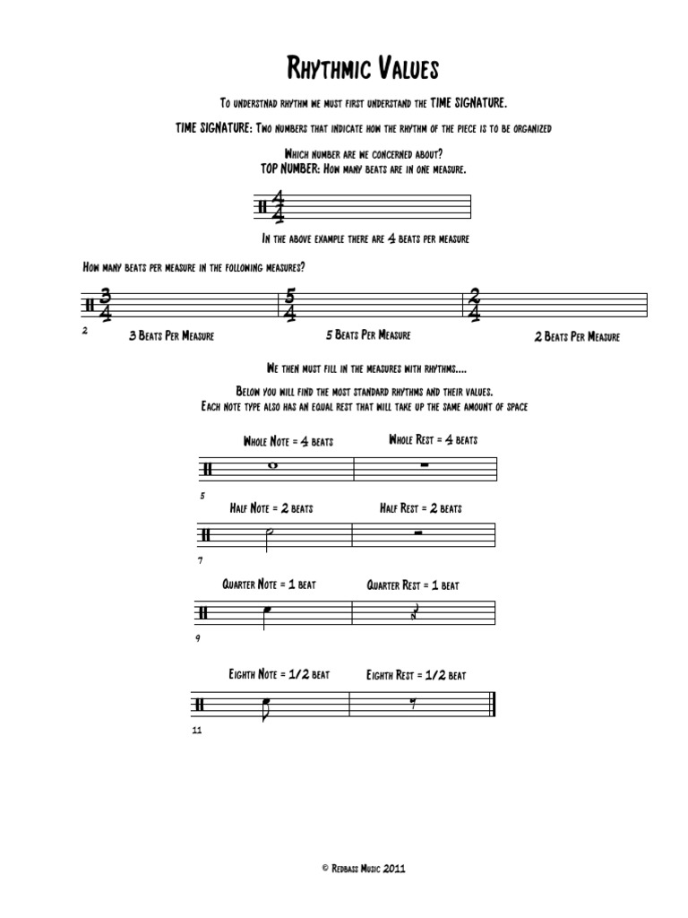 Rhytmic Values | PDF
