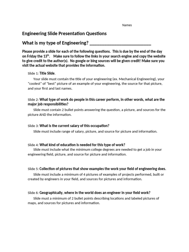 Presentation Questons | PDF